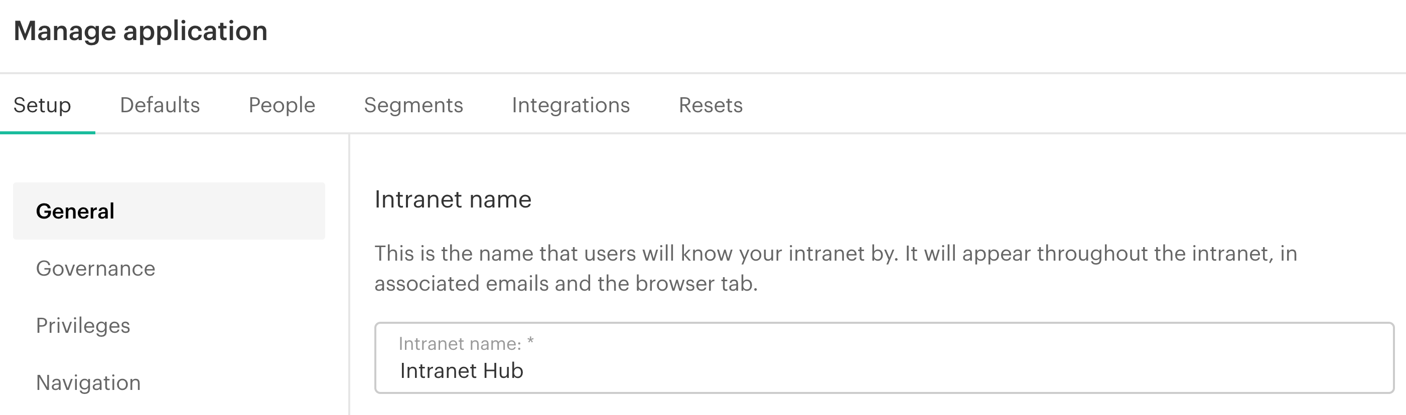 App Management: General Setup – Simpplr One