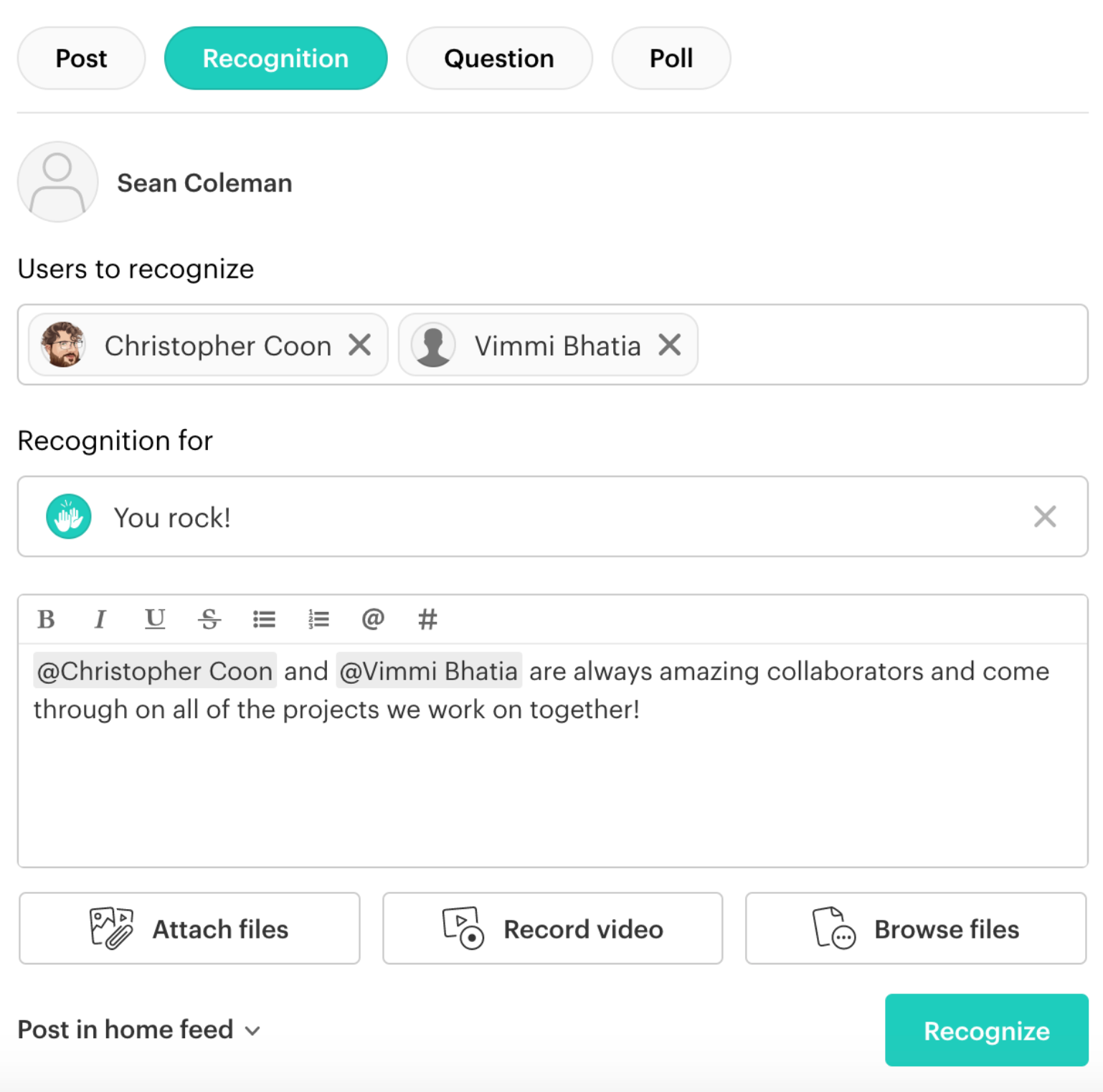 How to use the Simpplr Recognition Suite – Simpplr One
