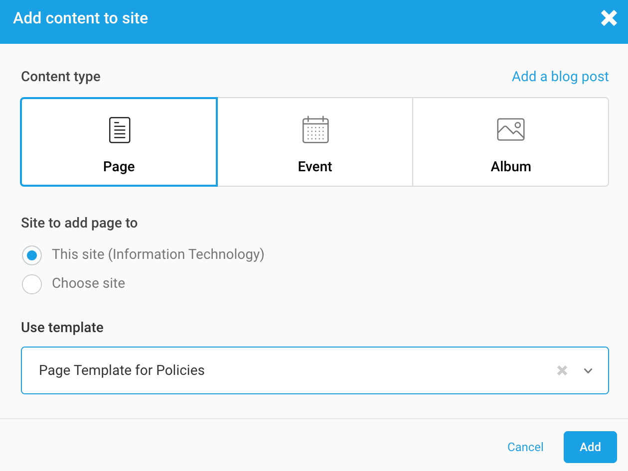 Page templates – Simpplr One