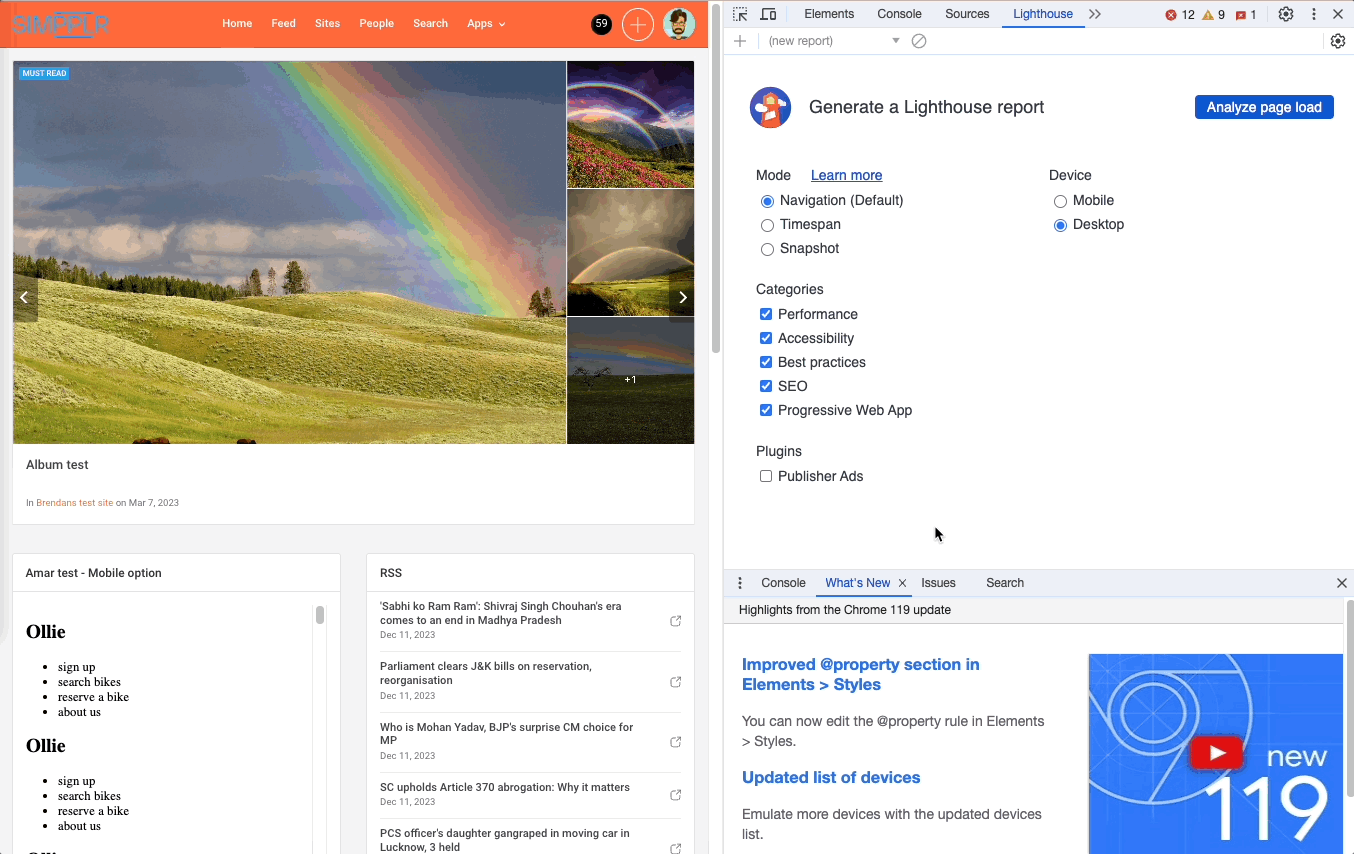 How to run a Lighthouse test to check for Simpplr performance speed in ...