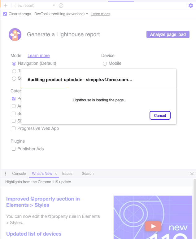 How to run a Lighthouse test to check for Simpplr performance speed in ...