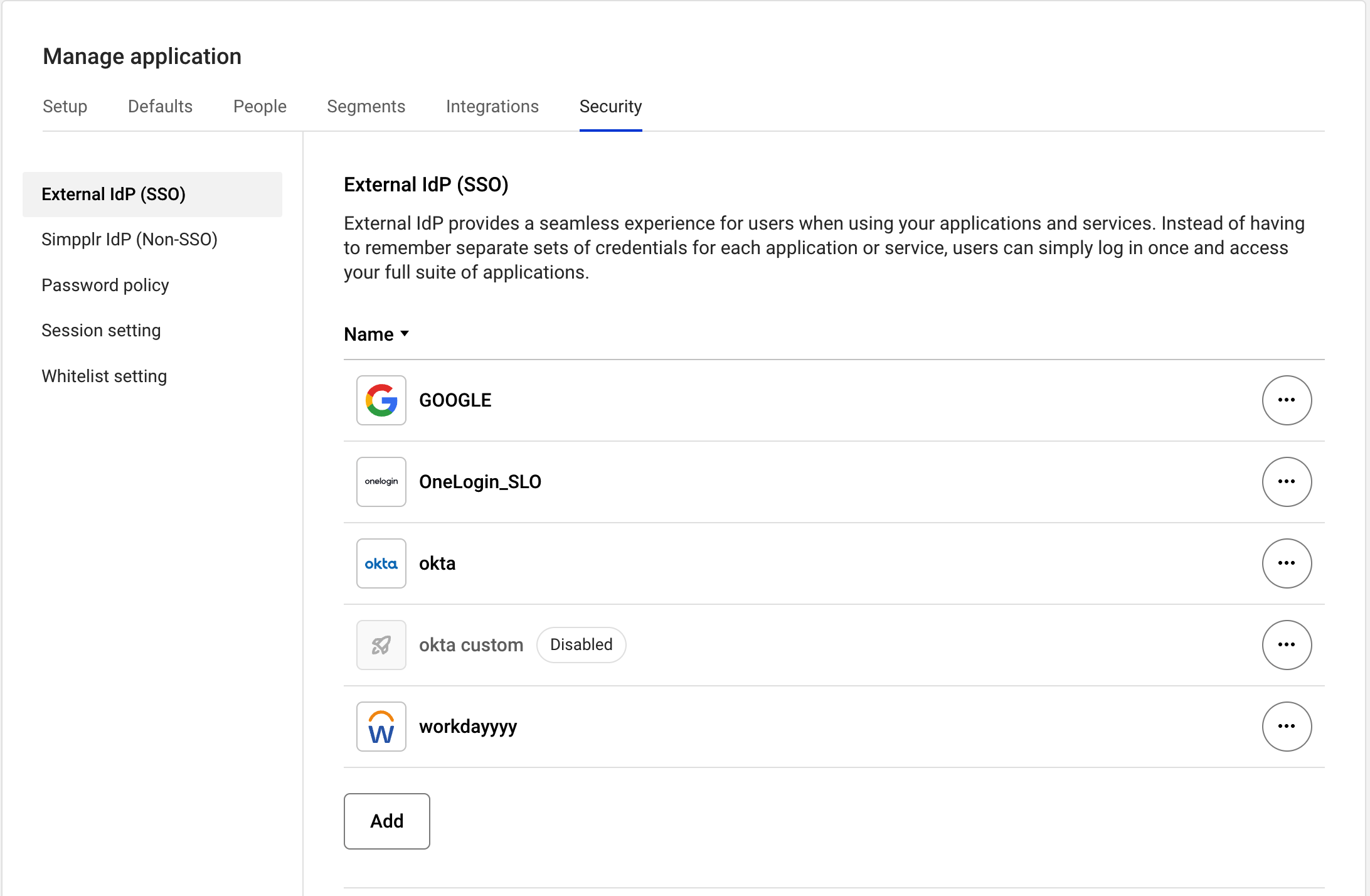 App Management: Security/SSO – Simpplr One