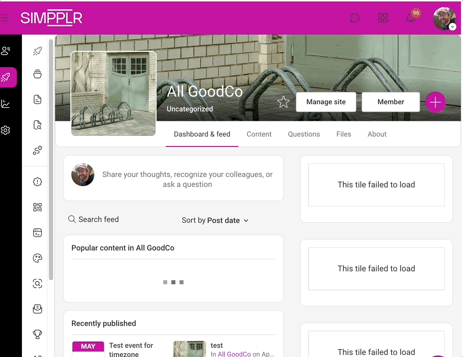 Page Categories – Simpplr One