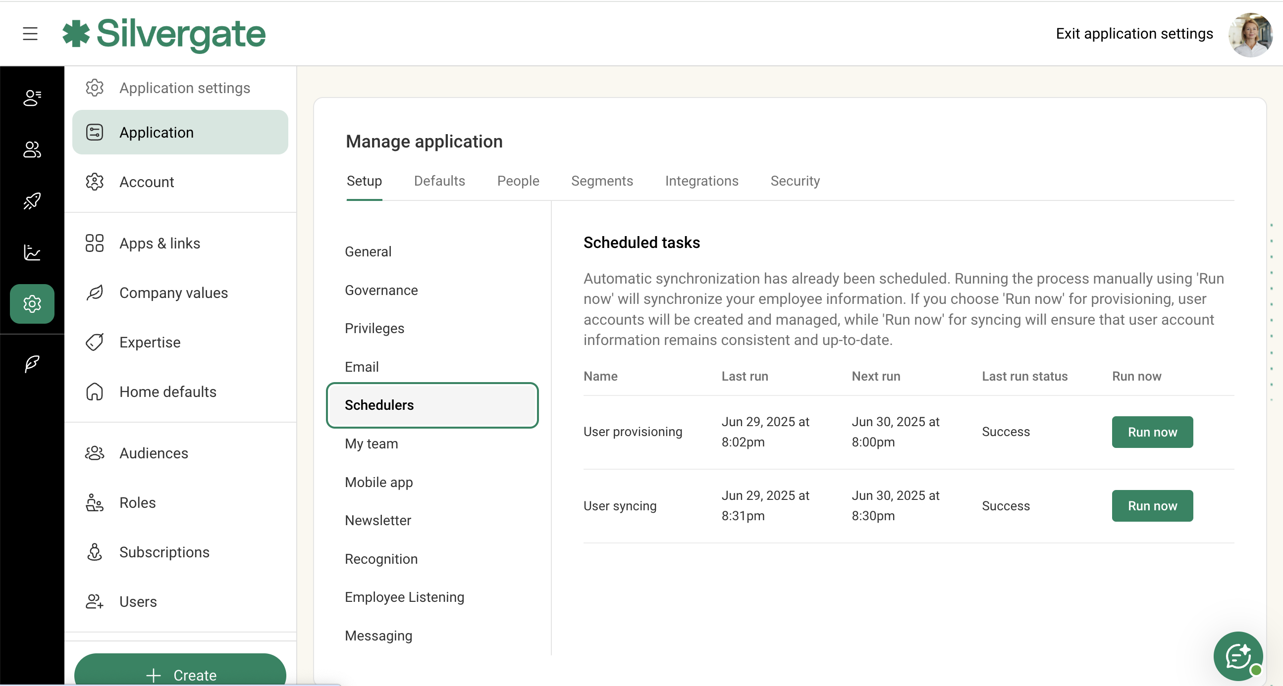 App Management: Schedulers – Simpplr One