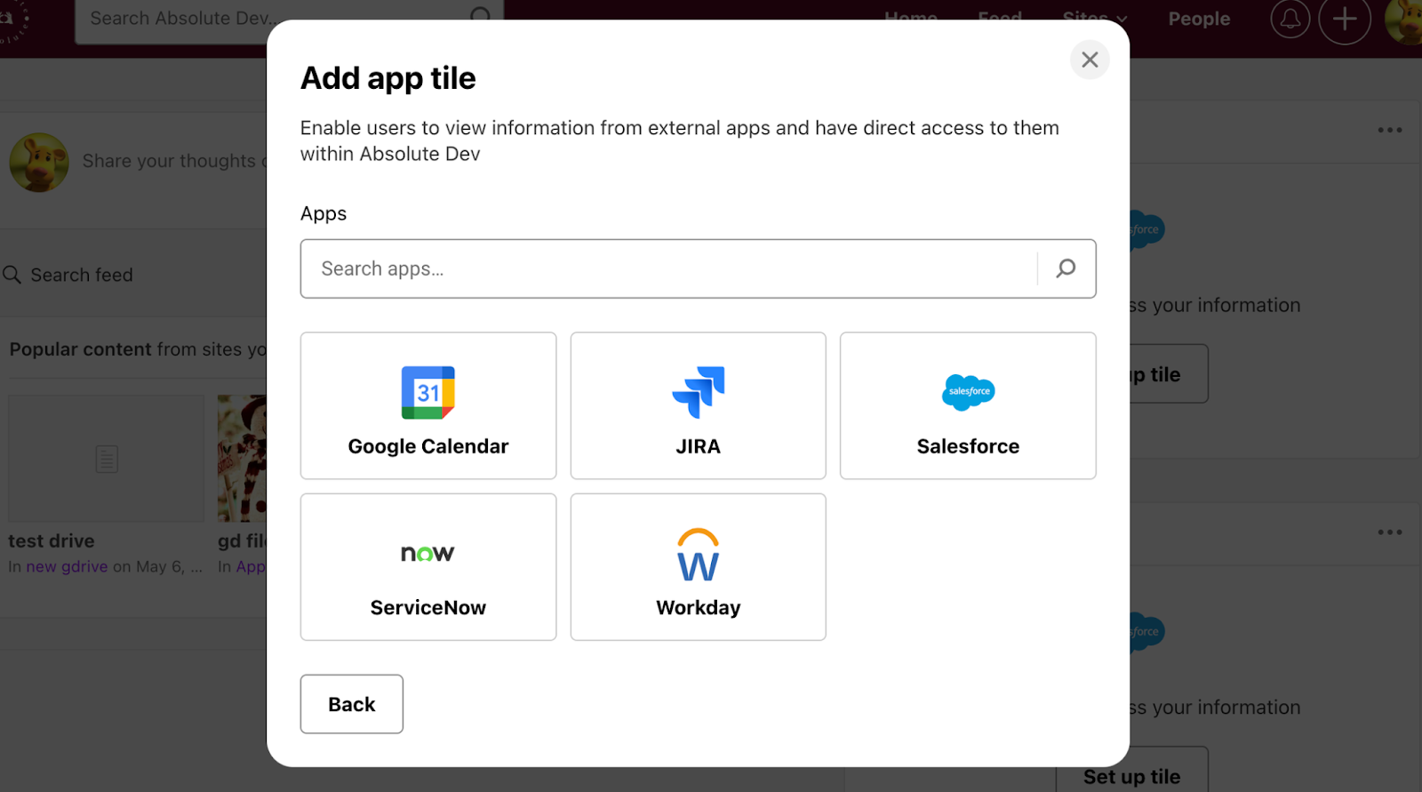 Setting up the Salesforce App Tile – Simpplr One