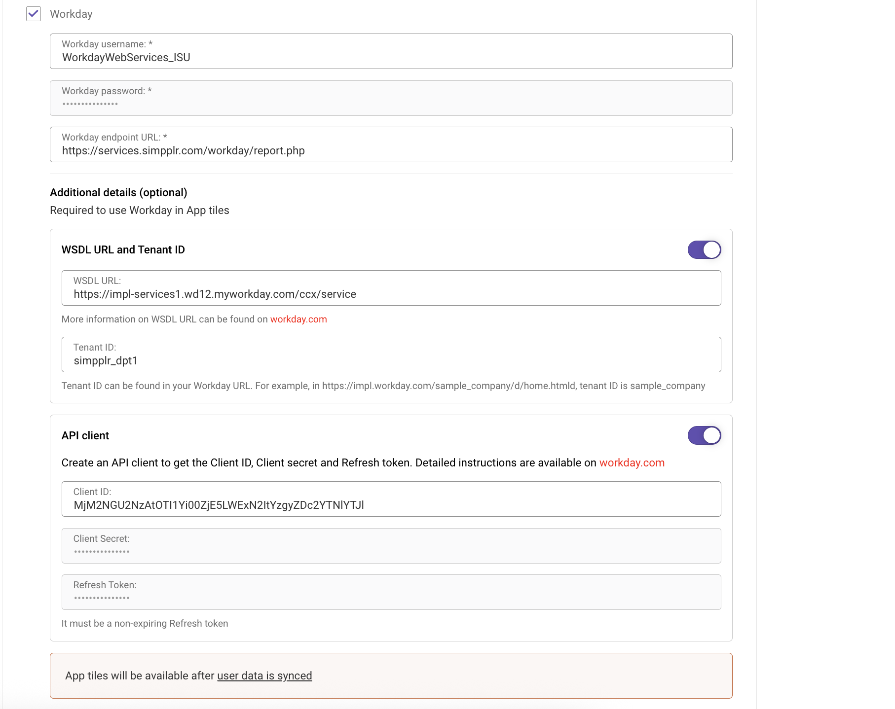 Setting up the Workday App Tile – Simpplr One