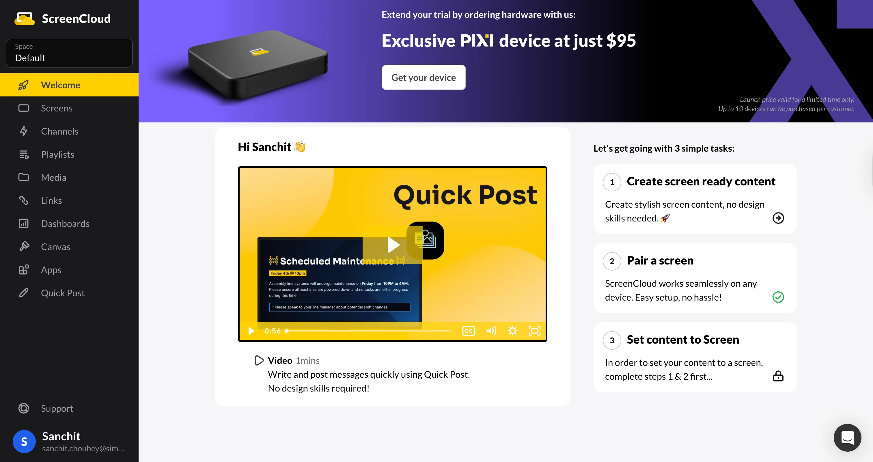 ScreenCloud Integration for Digital Signage – Simpplr One